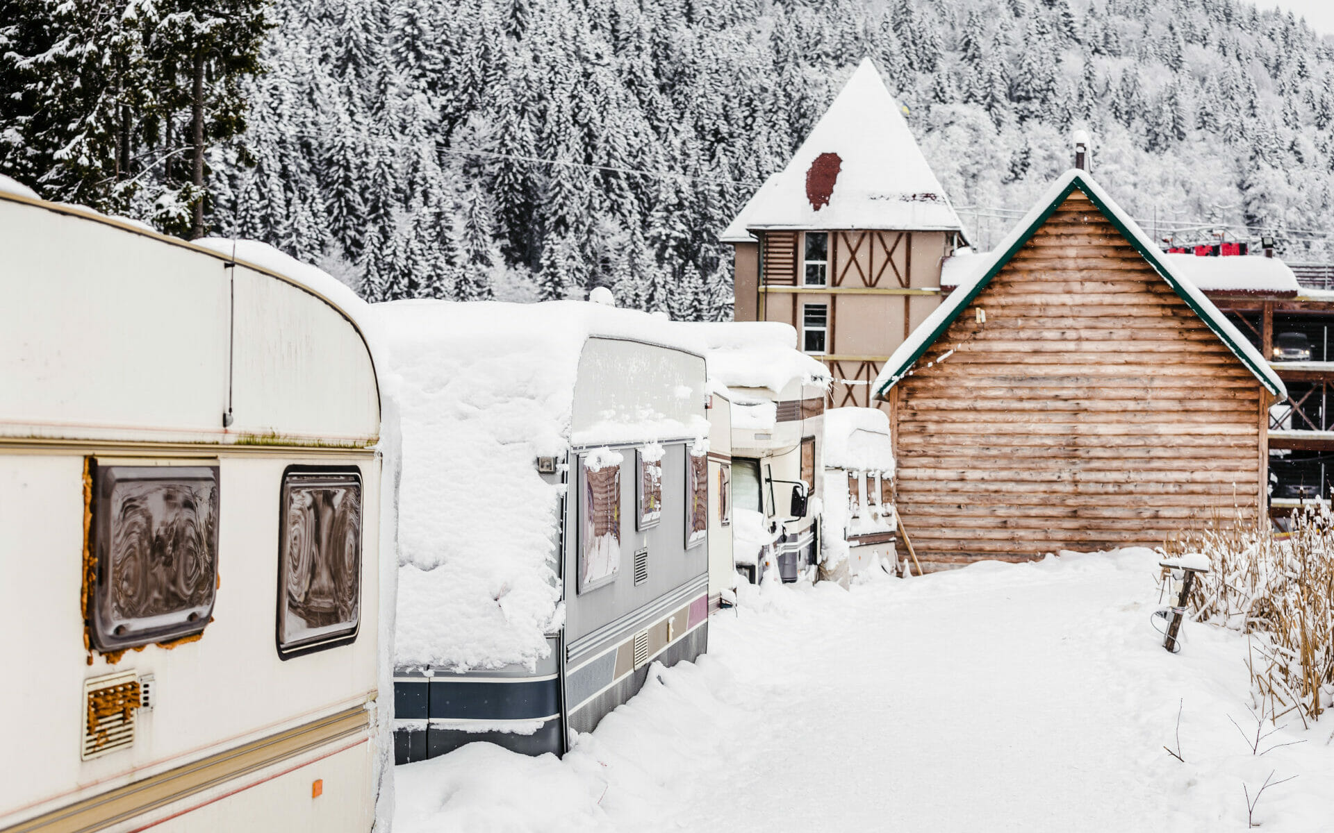 Winter Im Wohnwagennull